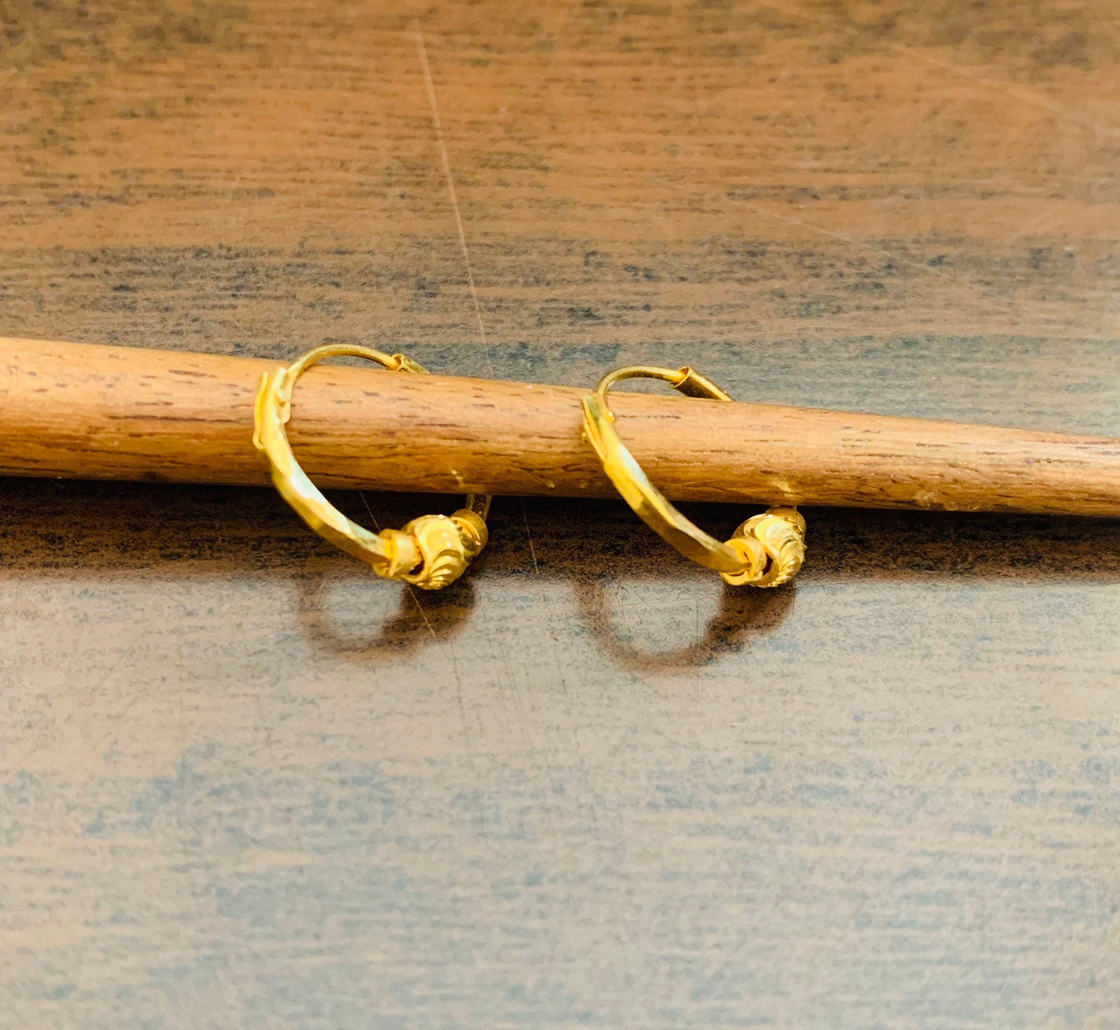 22k Gold Hoops Rajasthani Gold Hoops Indian Gold Hoops | Etsy