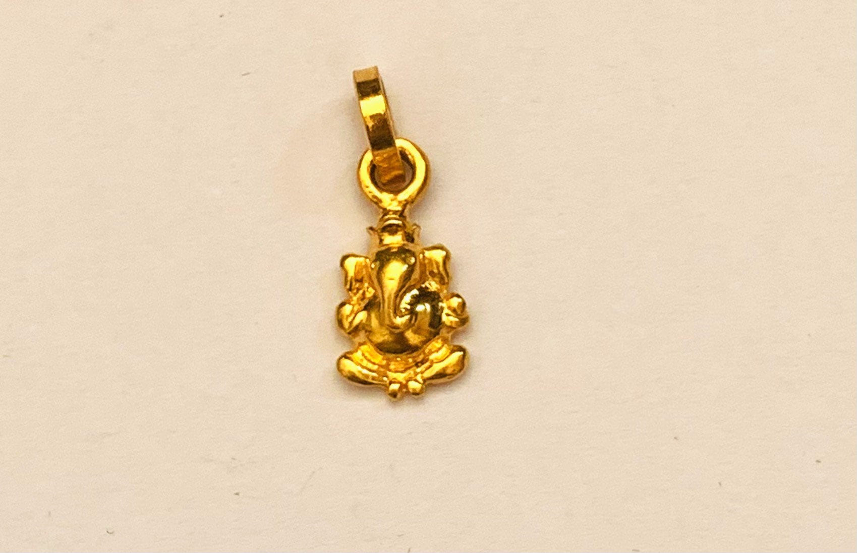 22k Solid Gold Ganesha Pendant-tiny Gold Pendant-lord Ganesha - Etsy