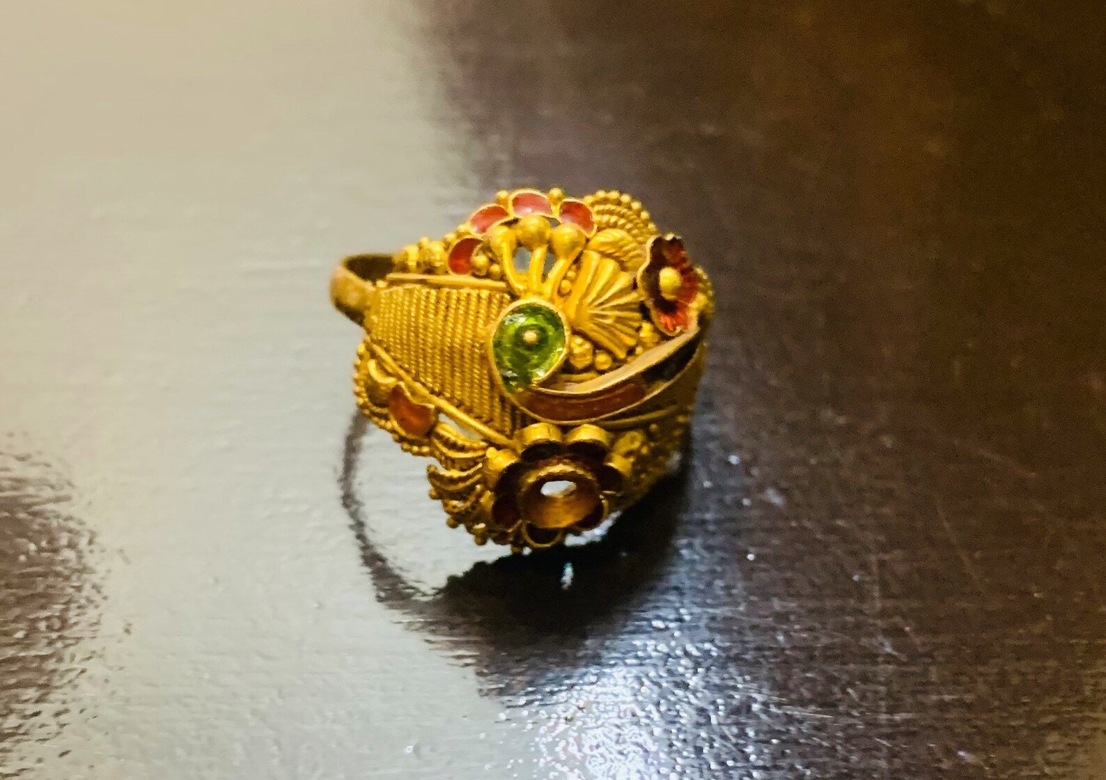 22k Solid Yellow Gold Ring-indian Gold Ring-handcrafted - Etsy