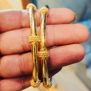 22k Solid Gold Bangle-solid Gold Rajwada Bangle- Gold Bangle ...