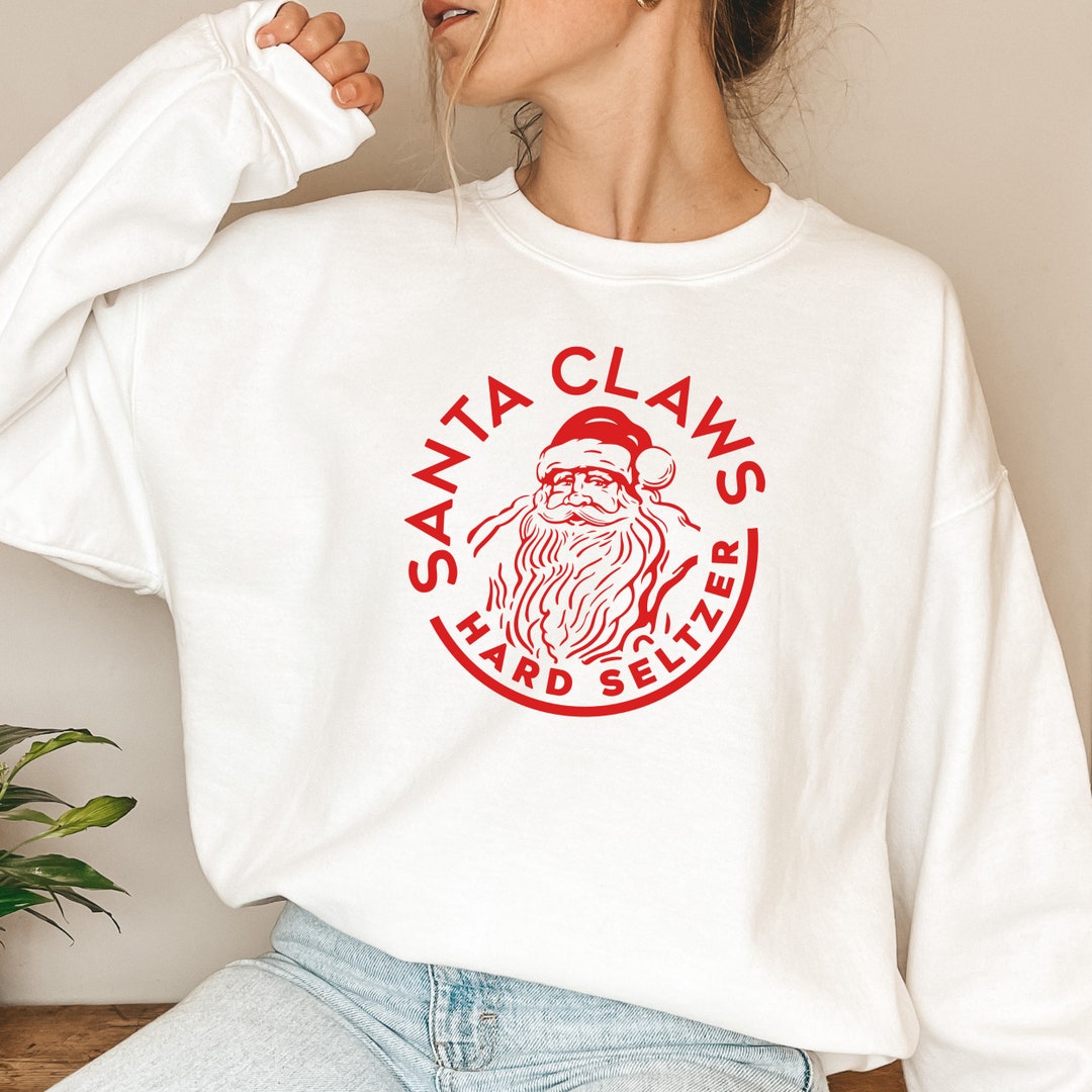 Cute Holiday Christmas Sweater for Women & Men - "white Claws" Funny ...