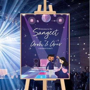 Sangeet Signs, Sangeet Ceremony Indian Wedding Signages, Welcome Signs ...