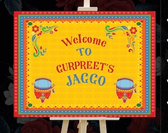 Jaggo Welcome Signs as Punjabi Wedding Decor Signage, Jaggo Signs ...