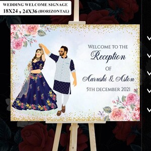 Reception Welcome Sign for Wedding,reception Signage,printable Floral ...