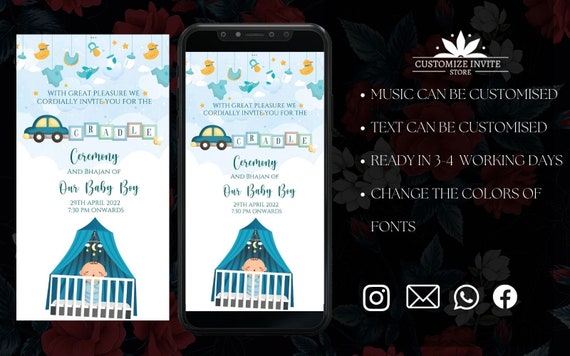 Naming Day Invite Naming Day Card Name Day Card Naming | Etsy