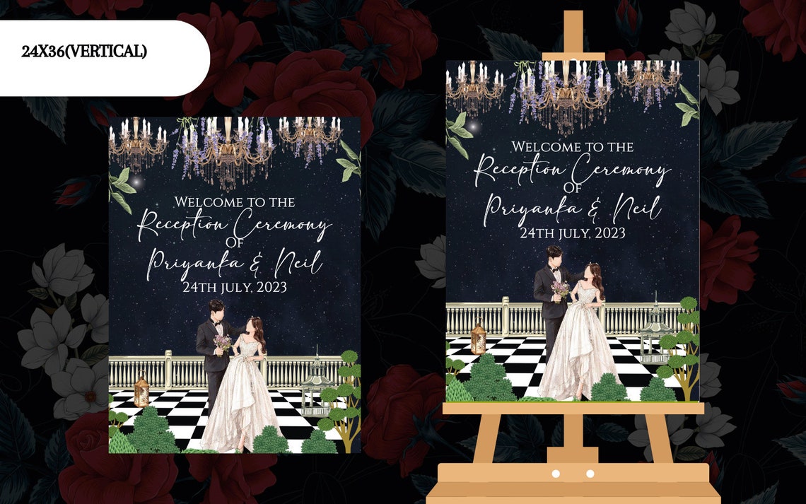 Welcome Reception Signs & Indian Wedding Reception Signage, Indian ...