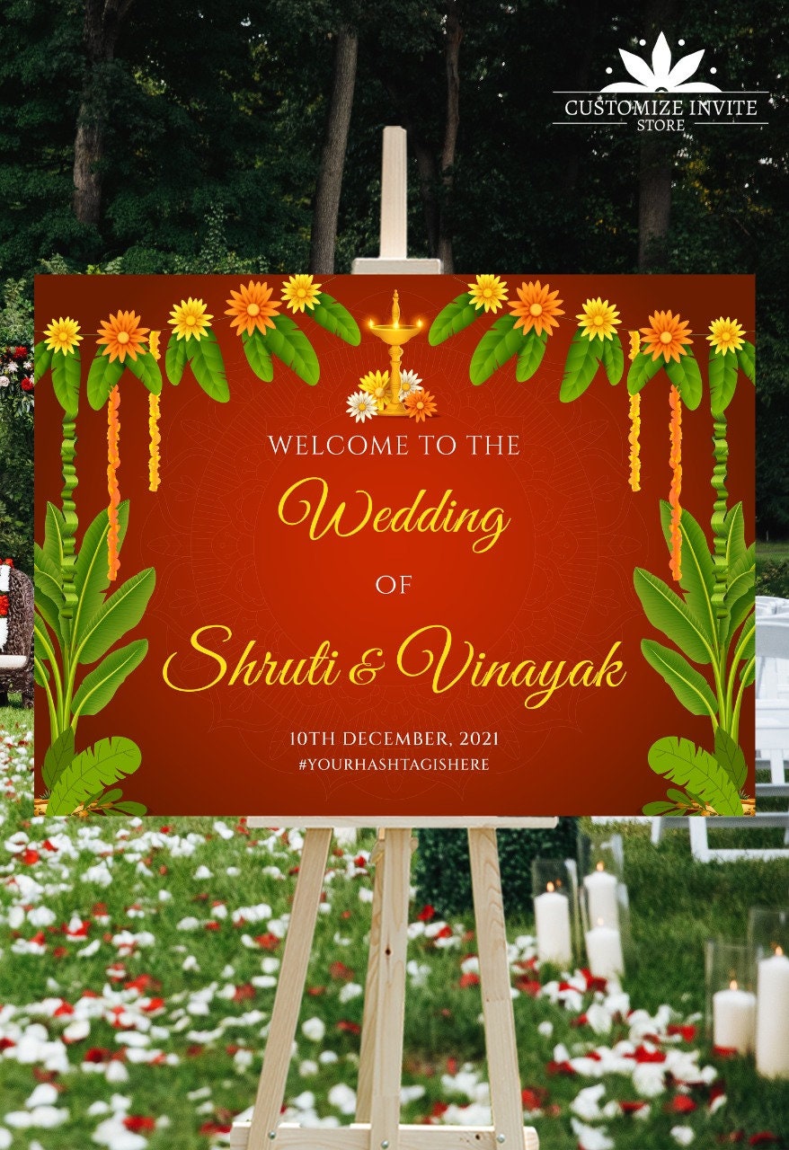 Tamil Wedding Welcome Sign, Indian Decor (digital Download) - Etsy