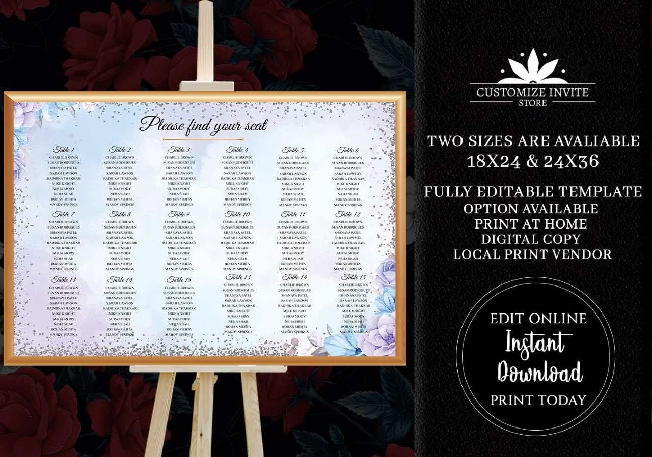 Indian Welcome Decor Sign Wedding Seating, Indian Wedding Table Planner ...