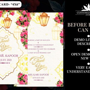 Indian Wedding Thankyou Cards Traditional, Thank You Cards Indian as ...