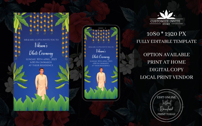 Dhoti Ceremony Sign & Dhoti Function Welcome Sign Pancha - Etsy