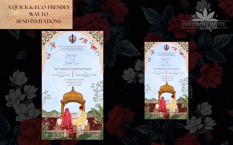 Sikh Sukhmani Shahib Ji Akhand Path Sign Invite Sign, Akhand Path ...