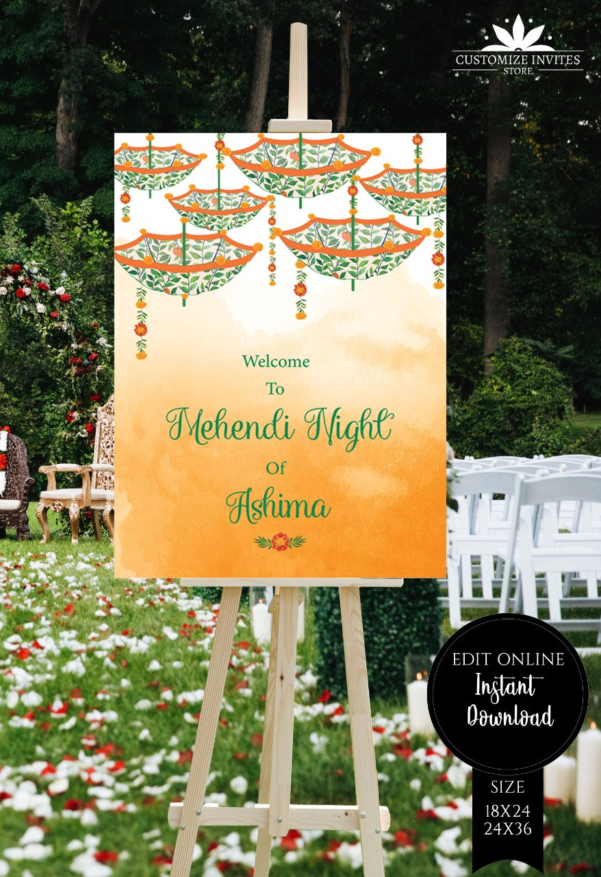 Welcome to Mehndi Signs as Mehndi Welcome Signs, Henna Welcome Sign ...