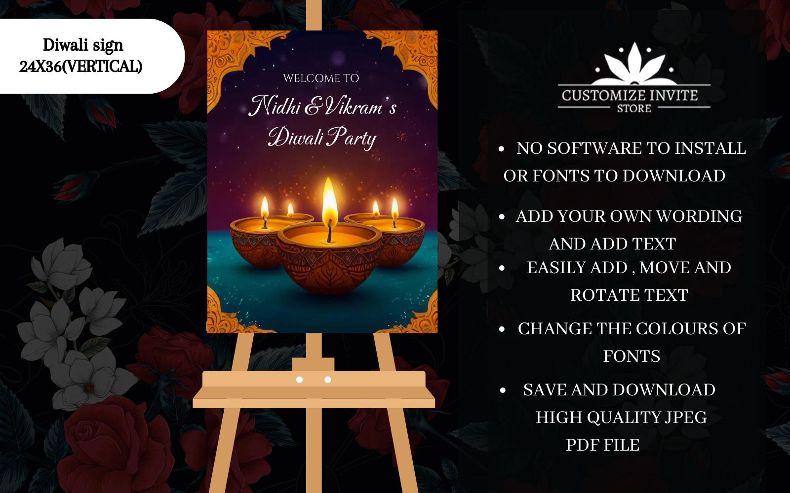 Diwali Party Signs & Diwali Welcome Signs, Welcome Diwali Signs as ...