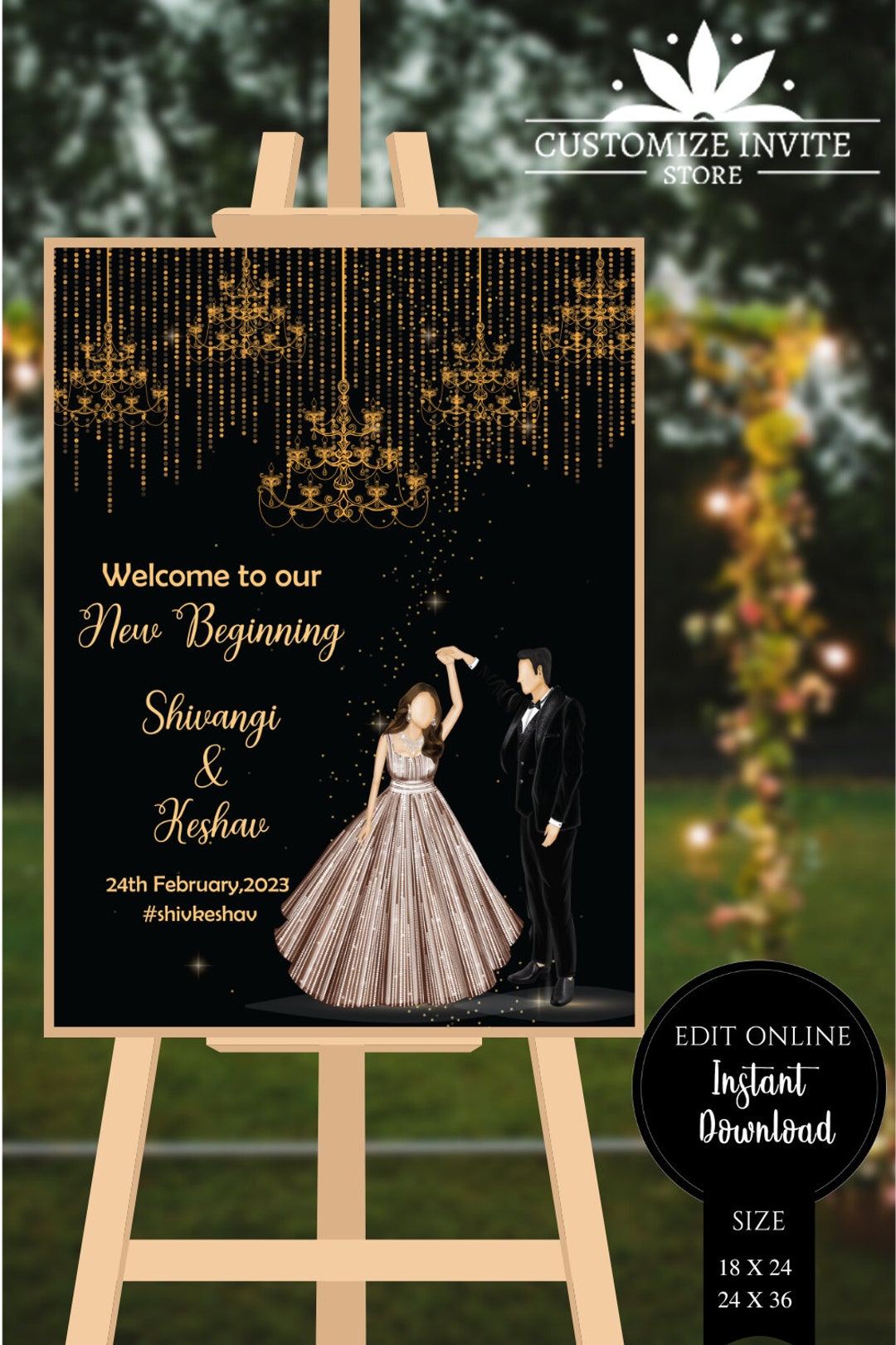 New Beginning Welcome Sign to Our Wedding Signs as Wedding Welcome ...
