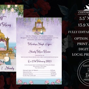 Anand Karaj Cards as Sikh Wedding Card Digital, Sikh Wedding Invites as ...