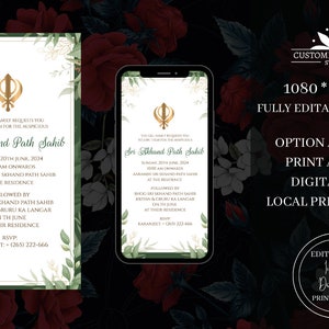 Sukhmani Sahib Path Digital Invitation Sikh, Sukhmani Sahib Invite ...