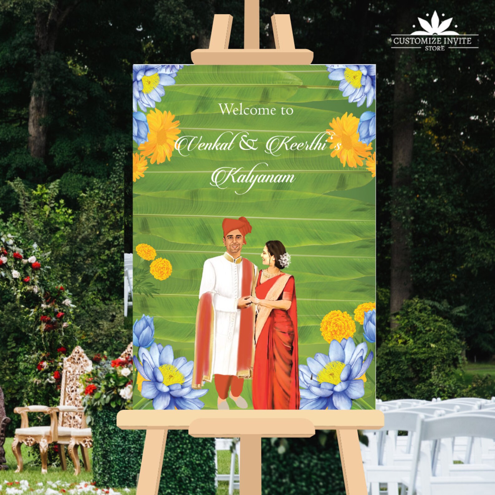 Tamil Welcome Sign as Telugu Wedding Sign Indian, South Indian Signs ...