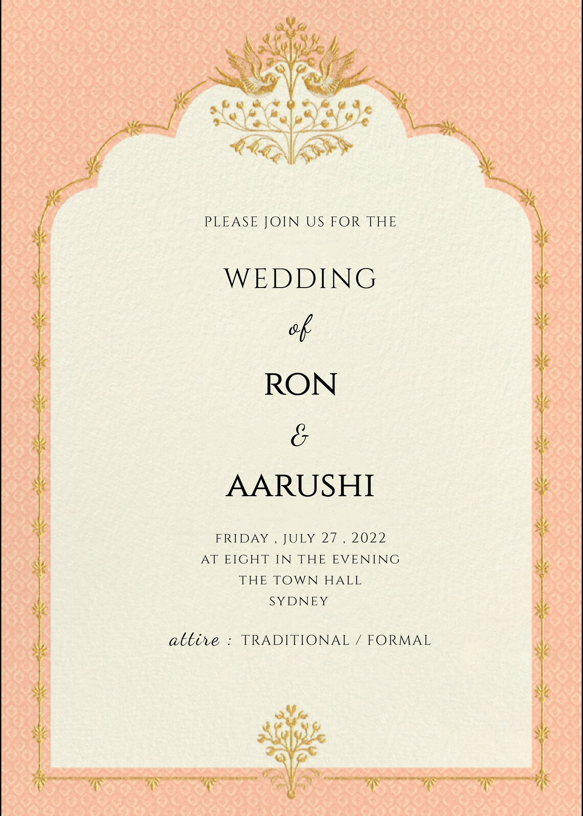 Pastel Wedding Invite Minimalist Wedding Invitation Wedding - Etsy