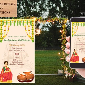 South Indian Pellikuturu Invitations as Pellikuturu E-invite, Telugu ...