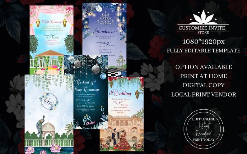 Electronic Royal Wedding Invitation, Wedding Sundowner Indian Invite ...