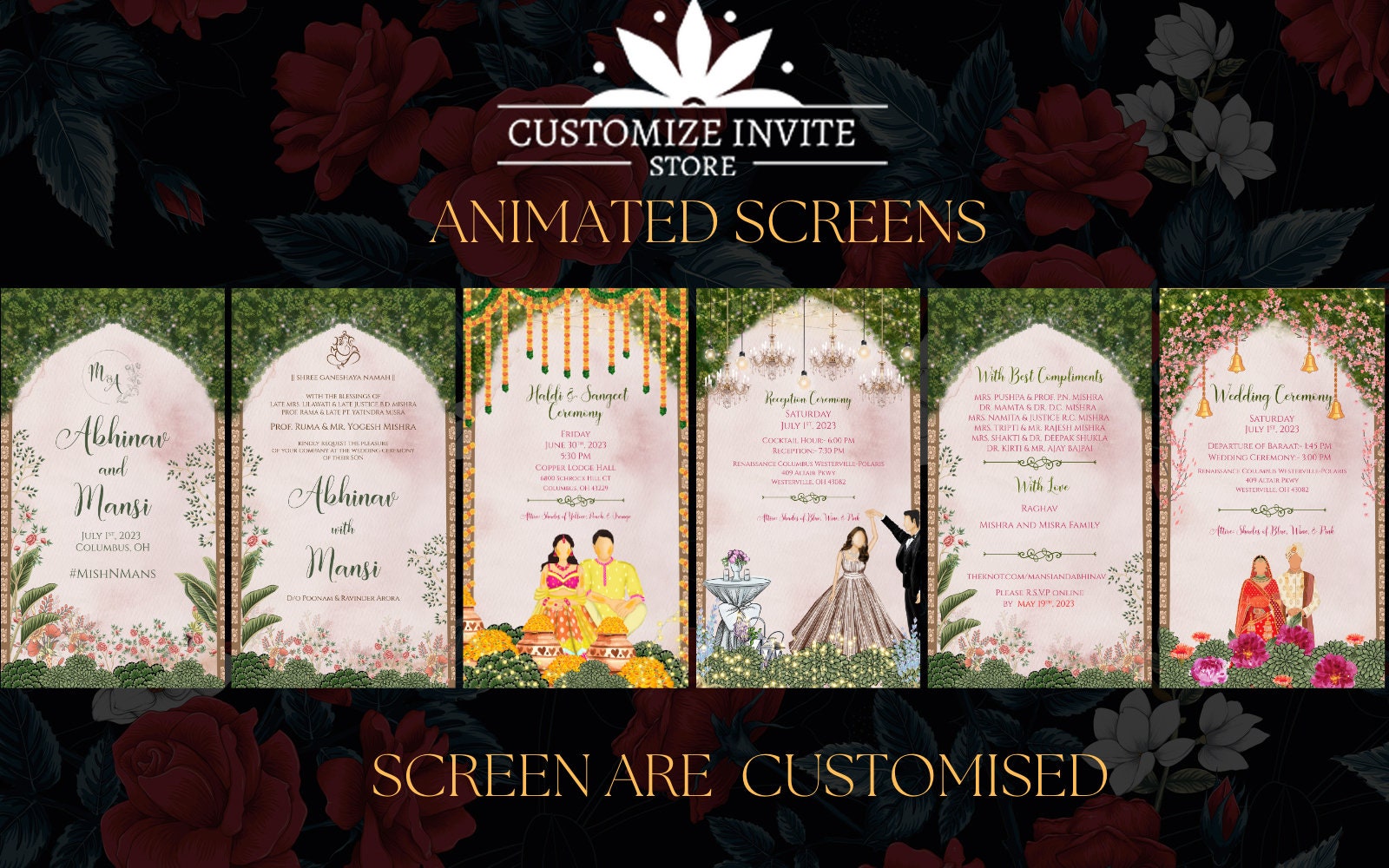 Beautiful Vivah Invitations Video as Wedding Invites, Customize Your ...