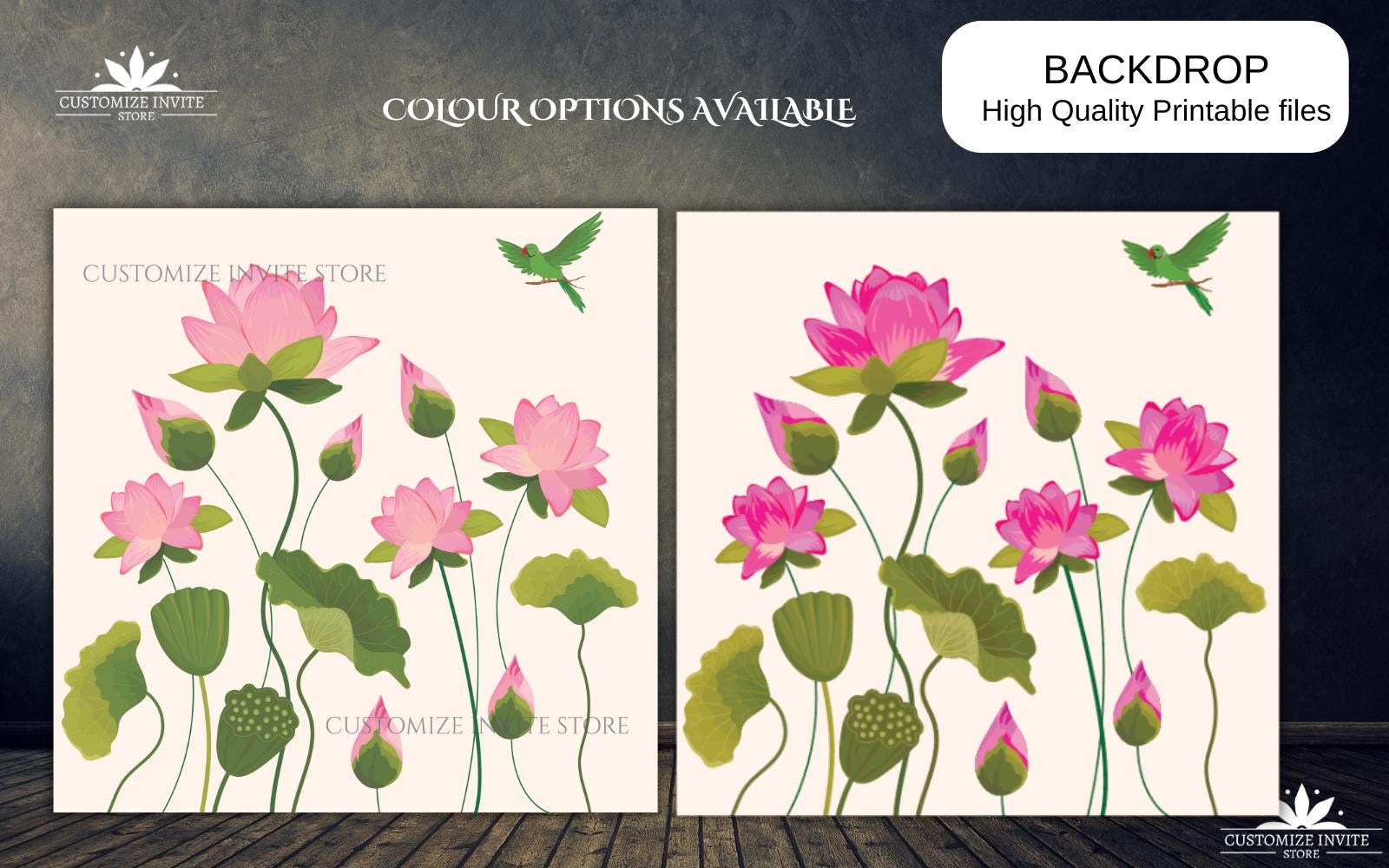 Pichwai Lotus Backdrop Cloth Backdrop Pooja Wedding & Festival ...
