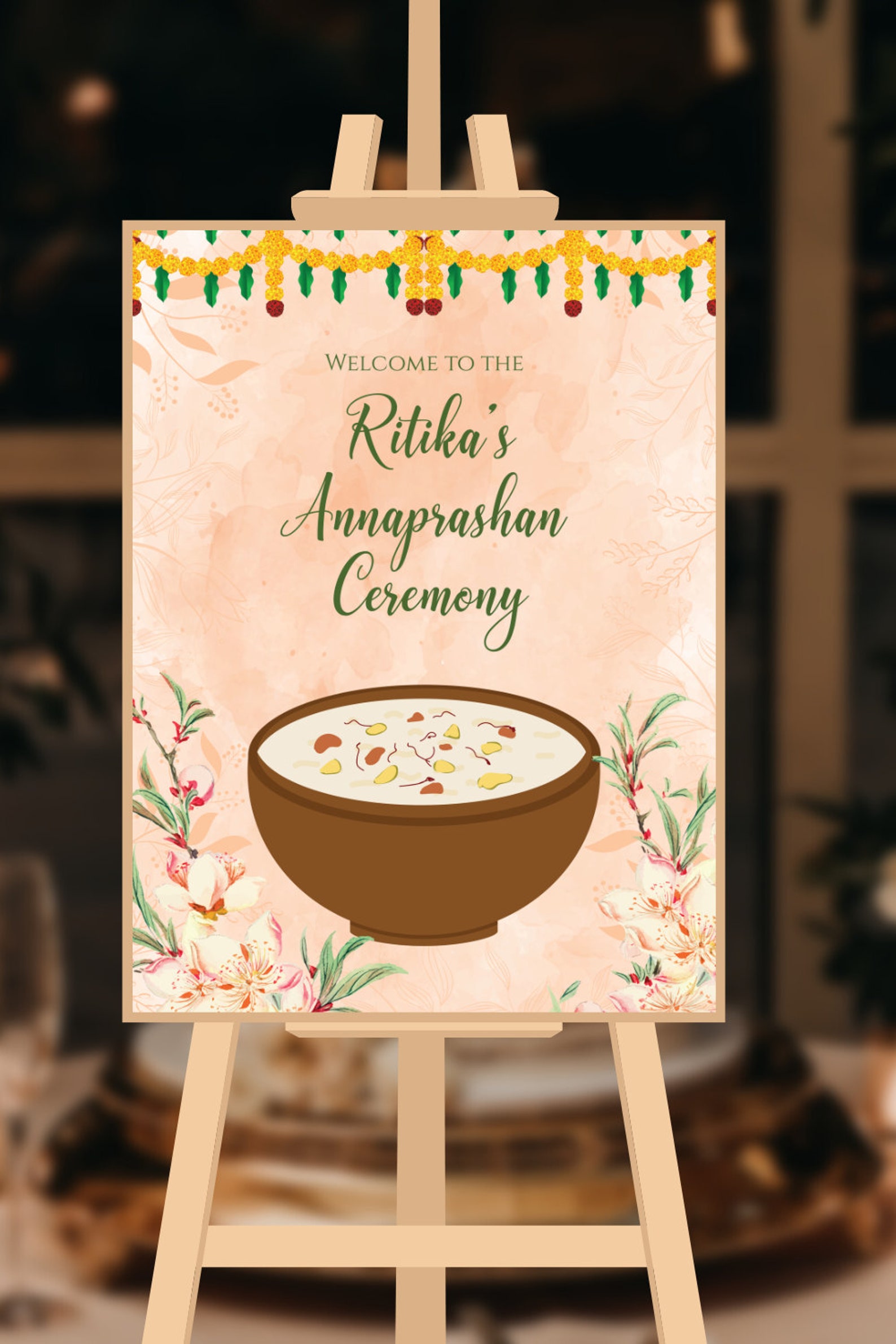 Annaprashan Sign & First Rice Feeding Sign, Rice Ceremony Sign as ...