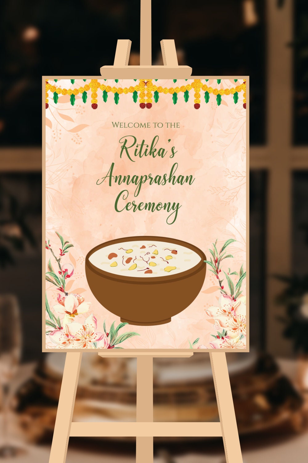 Annaprashan Sign & First Rice Feeding Sign, Rice Ceremony Sign as ...