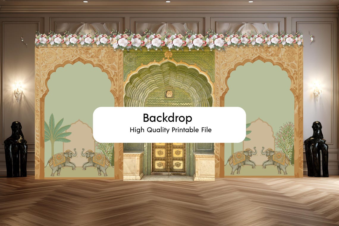 Wedding Back Drops | Indian Wedding Digital Backdrop | Decor Backdrop ...