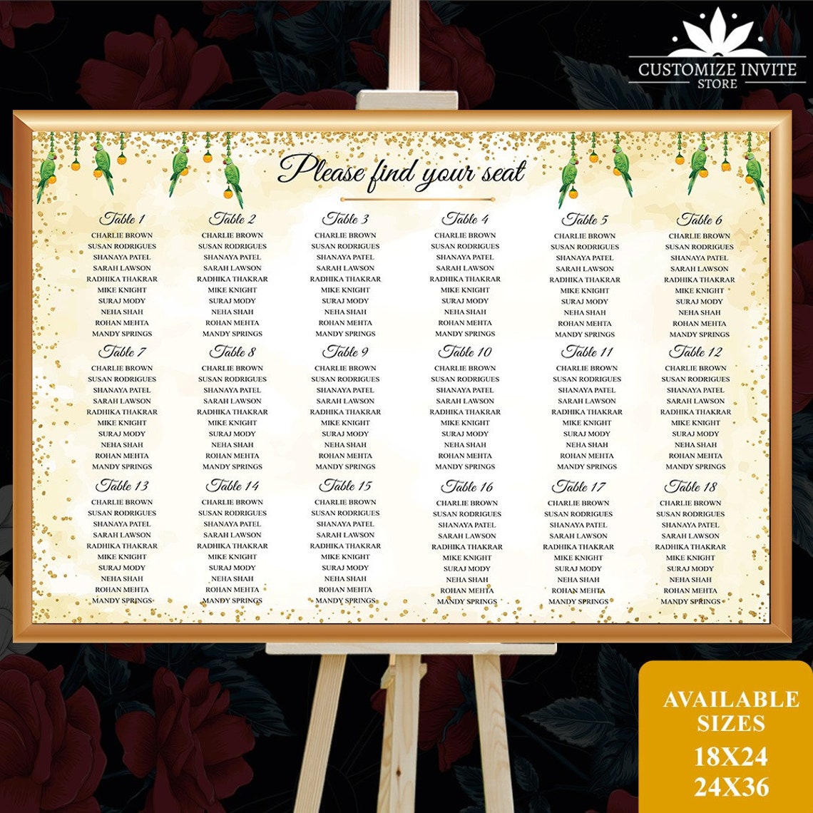 Reception Seating Chart Templateguest Table Plan Hindu - Etsy