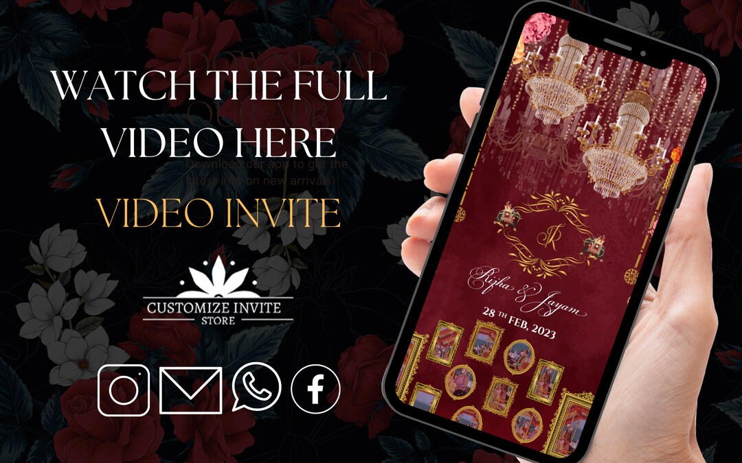 Luxury Sabyasachi Wedding Themed Video Invite, Luxury Invite,indian ...