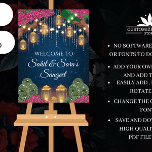 Sangeet Signs & Sangeet Welcome Sign, Sangeet Decor as Sangeet Poster ...