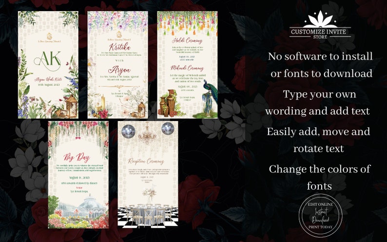 Indian Wedding Digital Invite as Indian Wedding Invitation Card Hindu ...