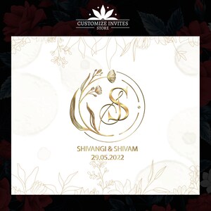 Indian Wedding Logo for Indian Invitation Monogram, Wedding Monogram as ...