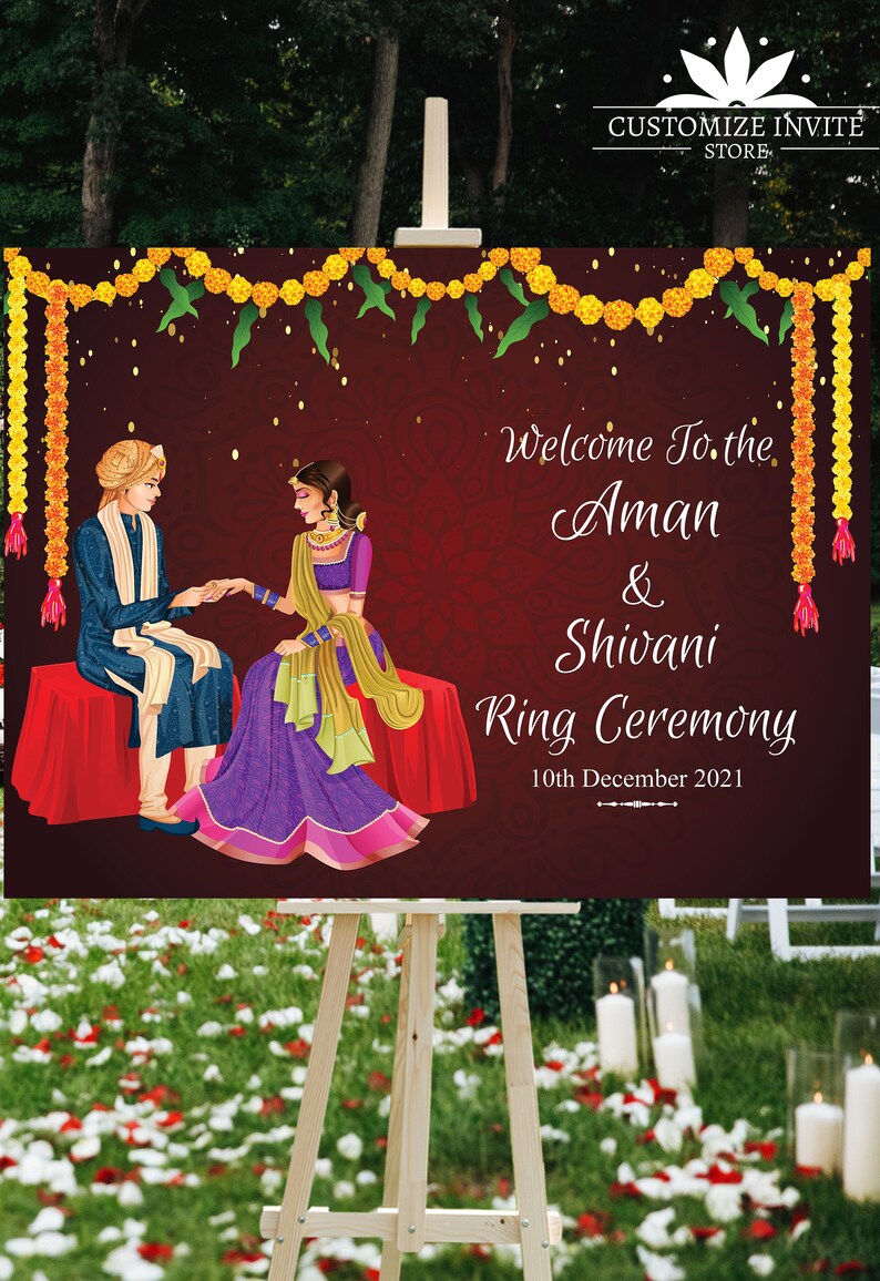 Engagement Ceremony Signs & Engagement Signs Engagement | Etsy