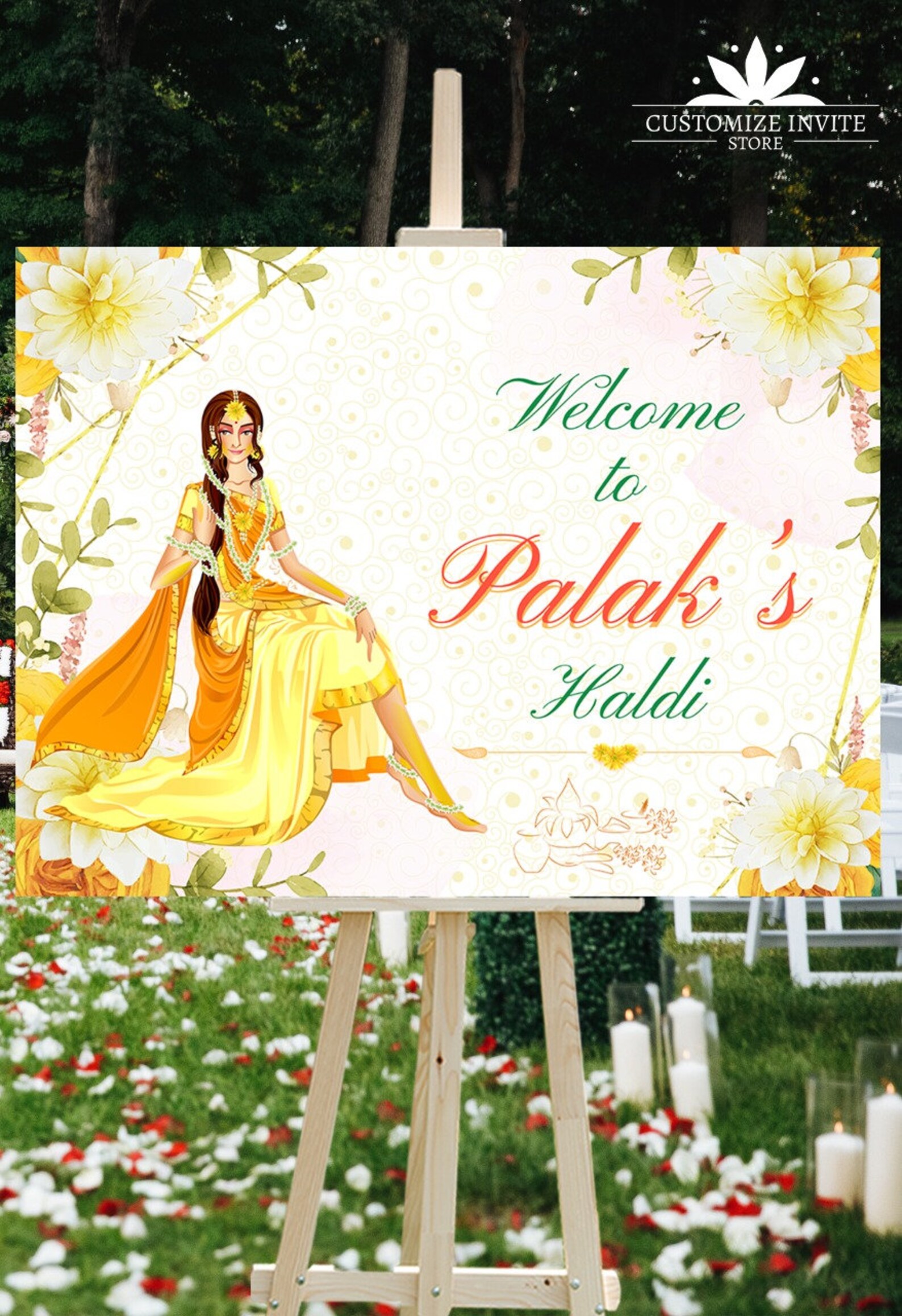 Haldi Ceremony Signages Haldi Welcome Ceremony Signage - Etsy