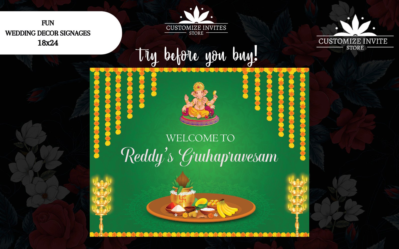 Gruhapravesam Sign With Cow & Gruhapravesham Sign, Indian Housewarming ...
