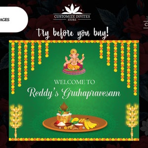 Gruhapravesam Sign With Cow & Gruhapravesham Sign, Indian Housewarming ...