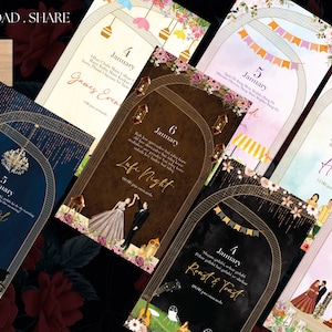 Minimalist Pastle Wedding Invitation, Wedding Indian Invite, Indian ...