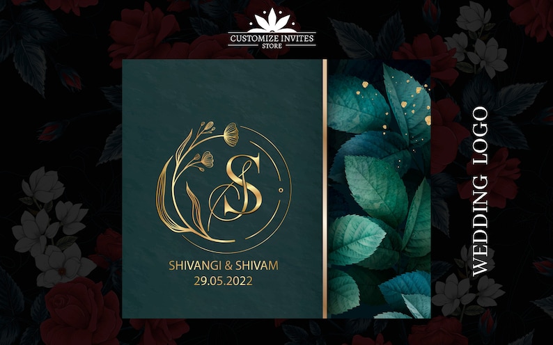 Indian Wedding Logo for Indian Invitation Monogram, Wedding Monogram as ...