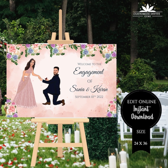 Engagement Ceremony Signs & Engagement Signs Sagai Signage as - Etsy