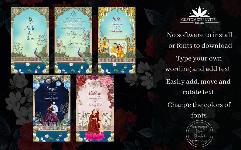Indian Wedding Digital Invite as Indian Wedding Invitation Card Hindu ...