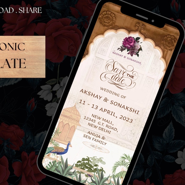 Mughal Theme Card - Etsy