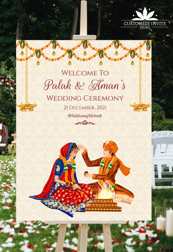 Indian wedding signs 60 photos - Vianawedding.com