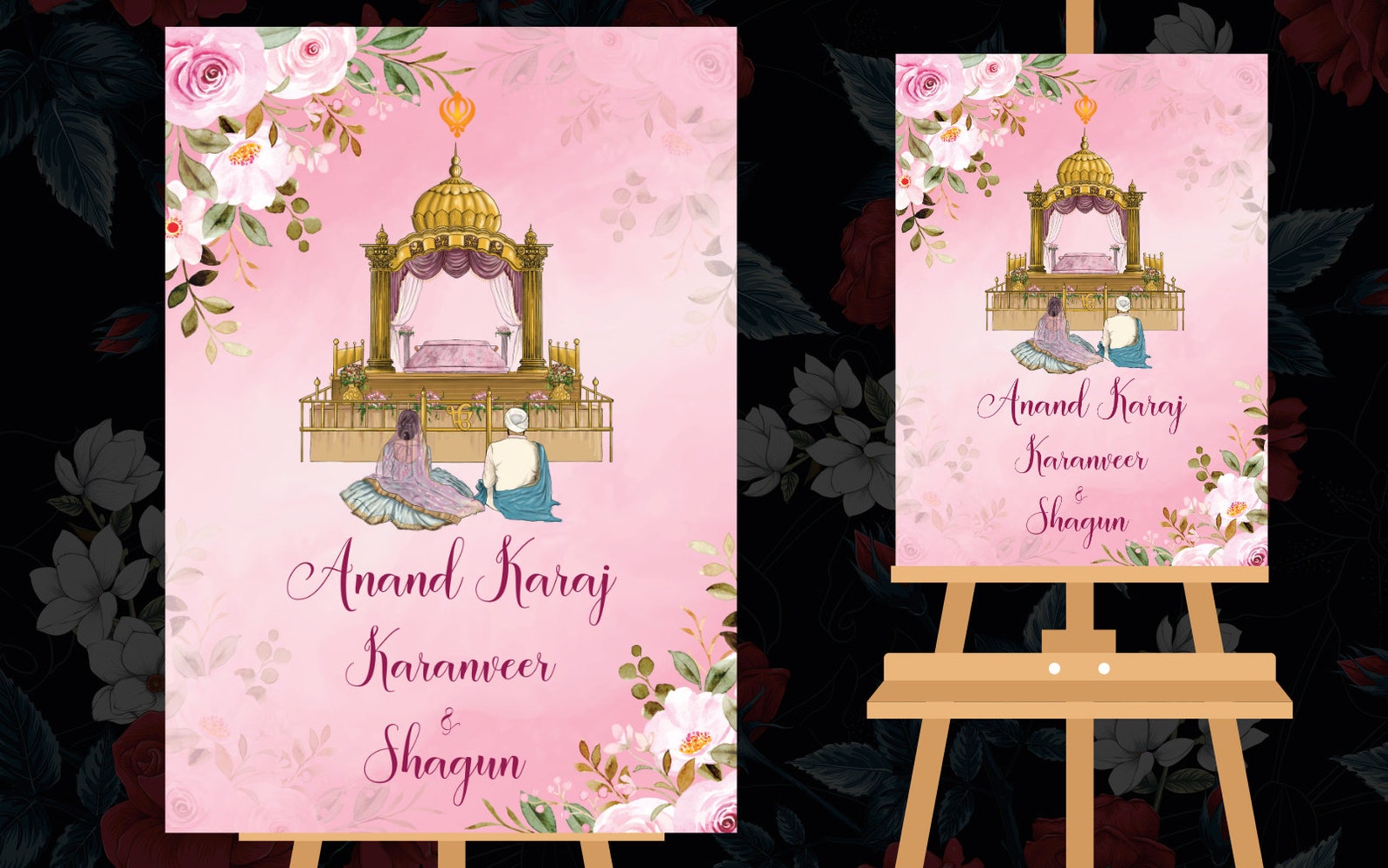 Sikh Akhand Path Sign Welcome & Akhand Path Welcome Sign, Akhand Path ...