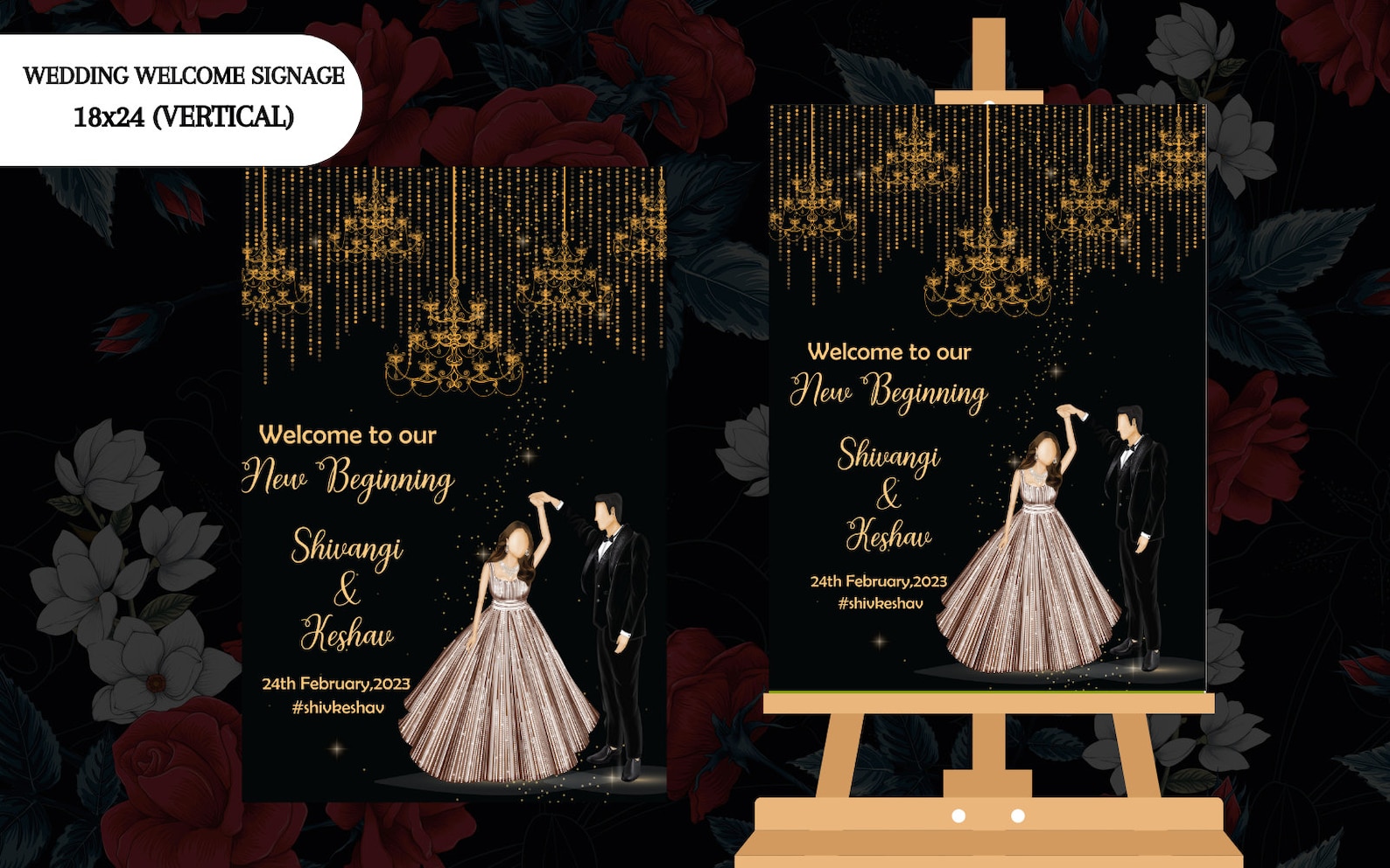 New Beginning Welcome Sign to Our Wedding Signs as Wedding Welcome ...