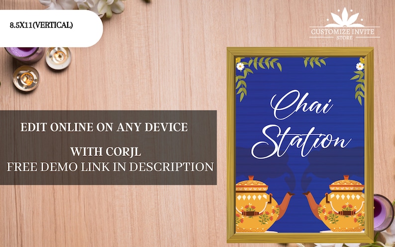 Chai Stall Signs Indian Food Station Sign, Indian Chai Station Sign ...