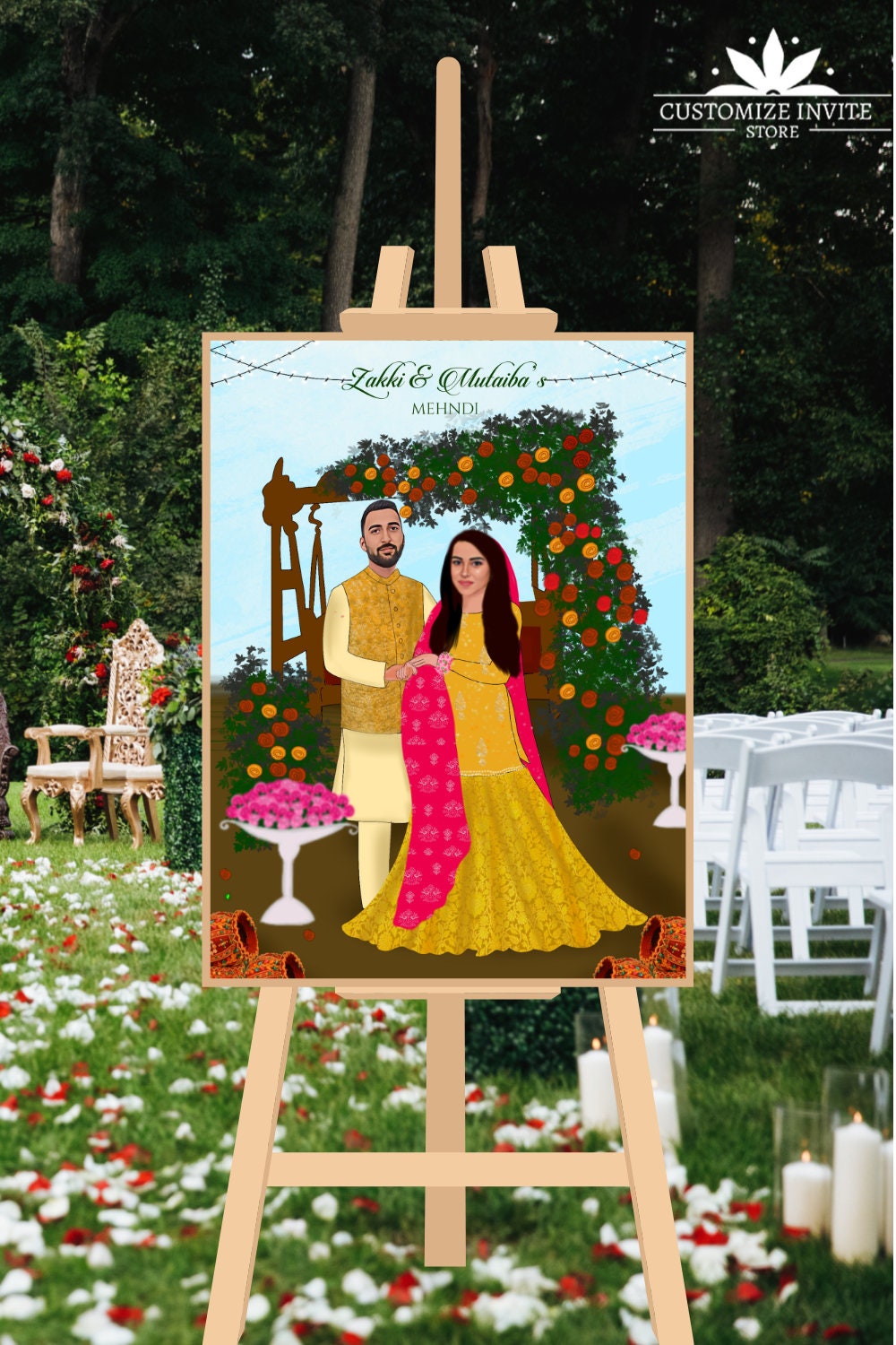 Henna Welcome Sign Mehndi Welcome Sign With Beautiful Decor - Etsy