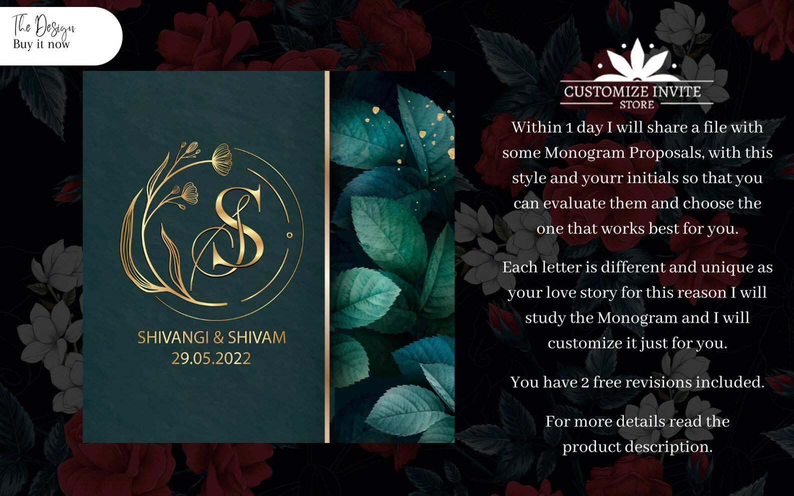 Indian Wedding Logo for Indian Invitation Monogram, Wedding Monogram as ...