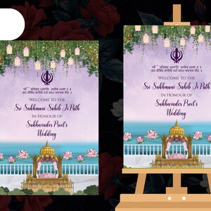 Sikh Akhand Path Sign Welcome & Akhand Path Welcome Sign, Akhand Path ...